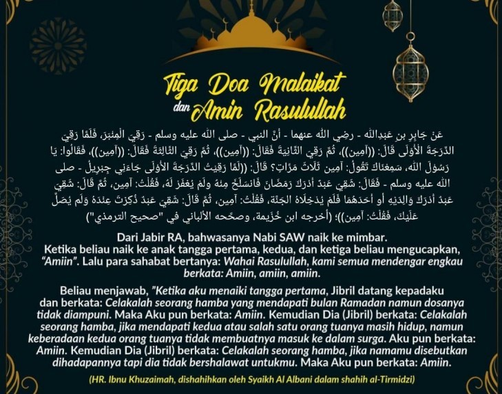 Tiga Doa Malaikat Jibril yang Diaminkan Rasulullah – Al-Hidayah.id